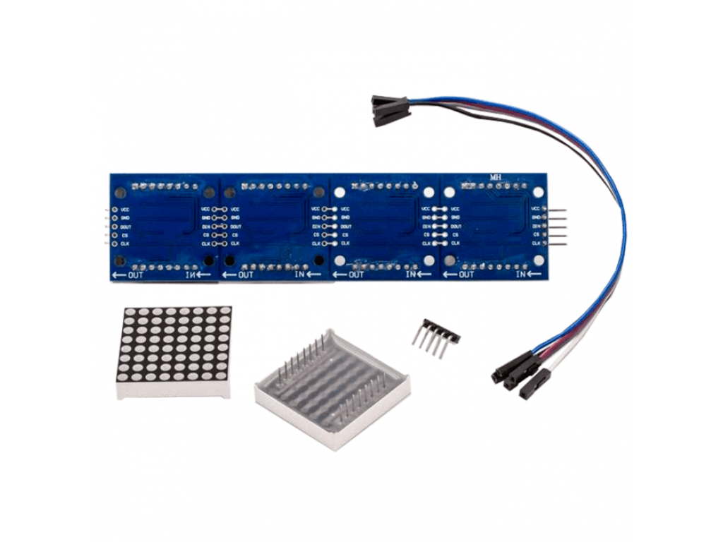 MAX7219 4x 8x8 Dot Matrix LED Display | MakerShop.ie