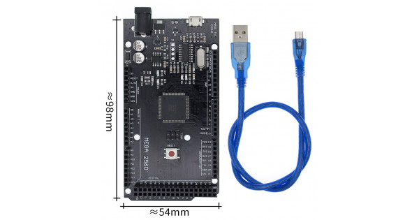 MEGA2560 R3 Black microUSB TENSTAR ROBOT with cable