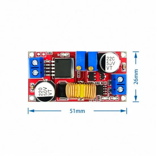 CC/CV Adjustable Max 5A Step Down Buck Charging Board XL4015 Lithium ...
