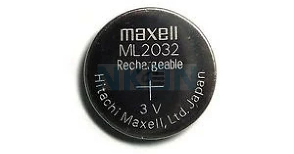 Maxell ML2032 rechargeable button cell battery