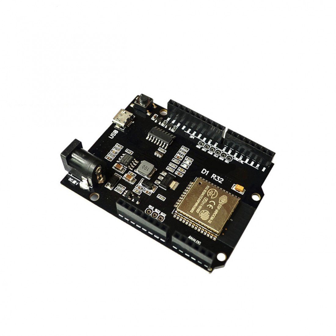 Wemos R32 ESP32 development board in Arduino Uno form factor