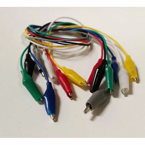 crocodile clip test lead wire 7 colors