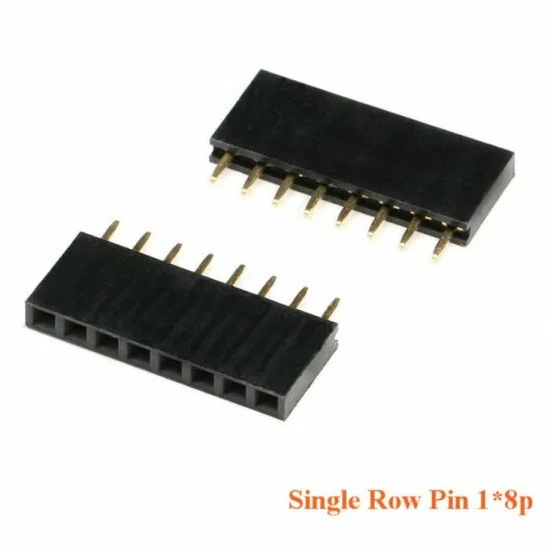 1*6p/8p 2.54mm Female Single Header Connector