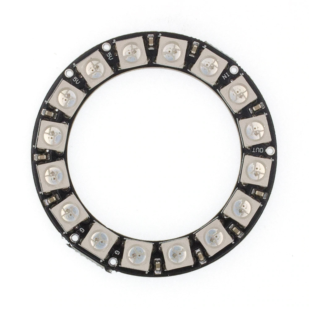 NeoPixel RGB LED Ring WS2812b 16 RGB LEDs 45 mm for Arduino