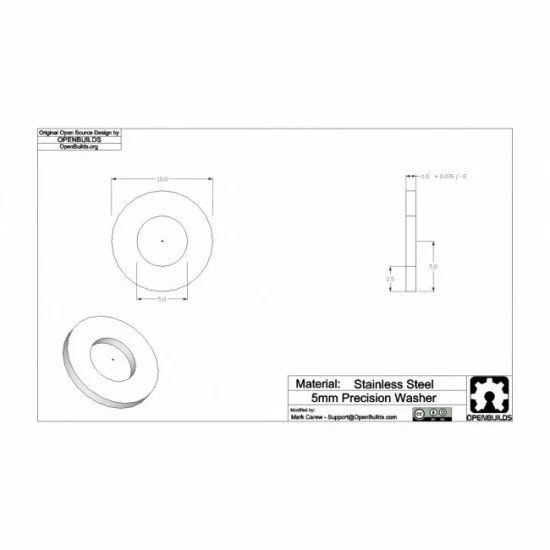 Openbuilds Precision Shim - 10x5x1mm