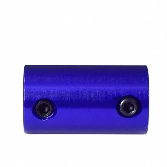 Rigid shaft coupler for 3dprinter 5mm-5mm Blue annodized alluminium